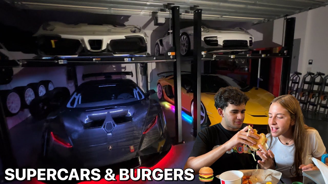 Cruising in Supercars to Grab Burgers Car Meet Vibes! - YouTube