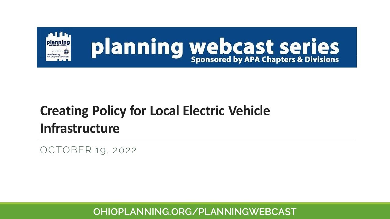Creating Policy for Local Electric Vehicle Infrastructure - YouTube