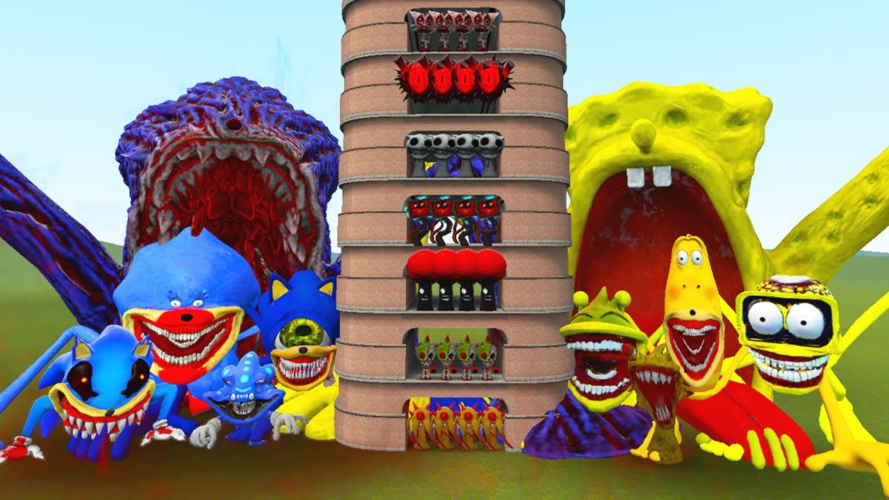 TALLGRASS LITTLE TO BIG ALL SPRUNKI SONIC EXE VS ALL SIMON SPRUNKI ...