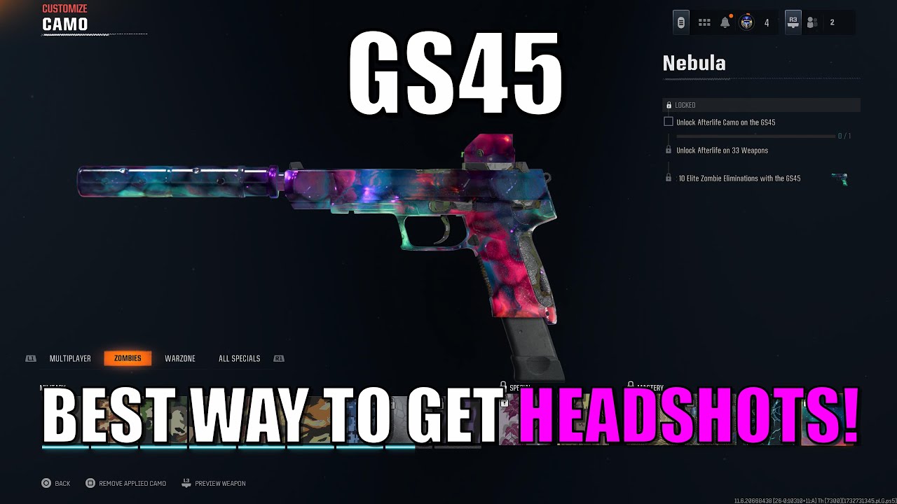 BO6 GS45 Easy Camo Grind (Black Ops 6 GS45 Best Way To Get Headshots ...