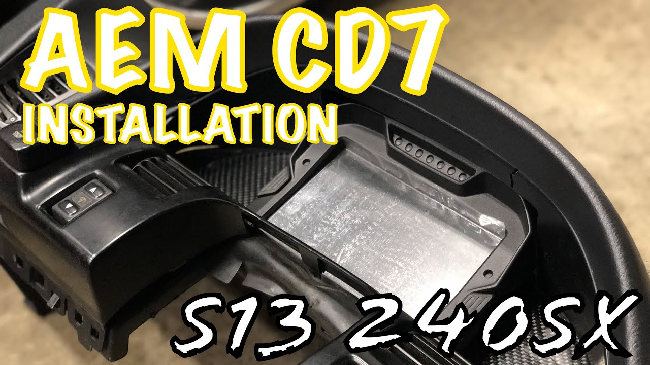 Aem cd-7 digital dash in s13 240sx - YouTube