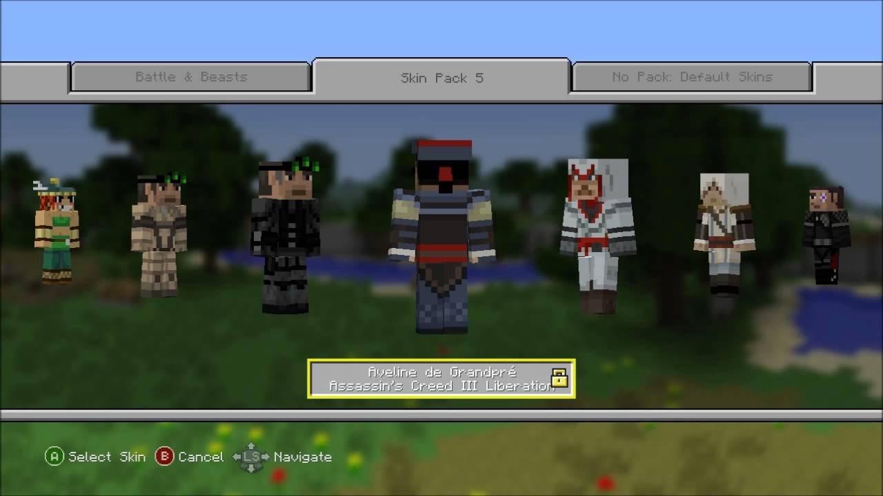 minecraft xbox 360 edition skin pack 5 - YouTube