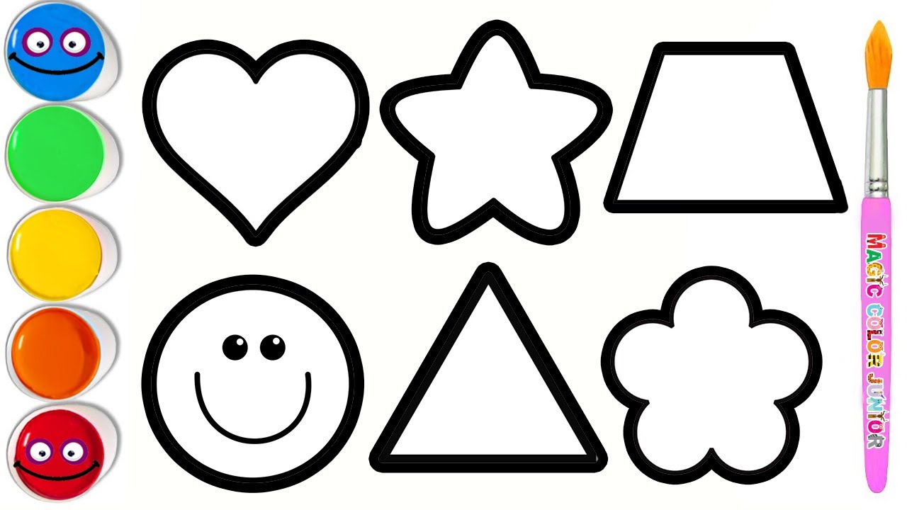 How To Draw FUNNY Simple Shapes | Easy Step By Step Tutorial - YouTube