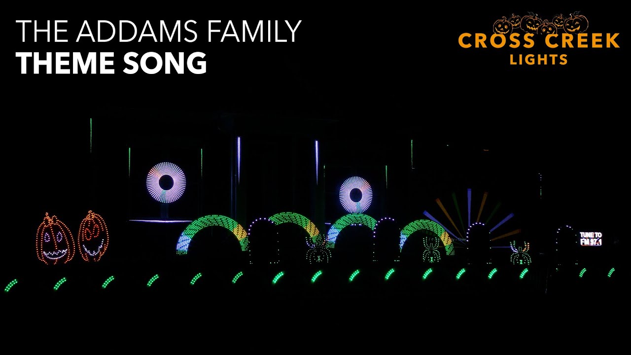 The Addams Family – Theme Song | Halloween Light Show 2023 - YouTube