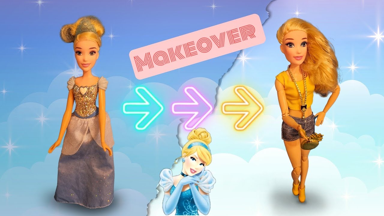 Restyle and Makeover Disney Princess Cinderella, Transformation of ...