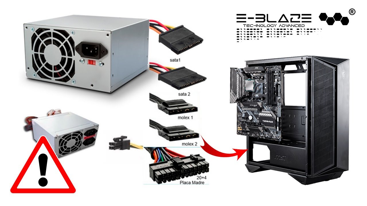 Como cambiar una fuente de poder en una pc - YouTube