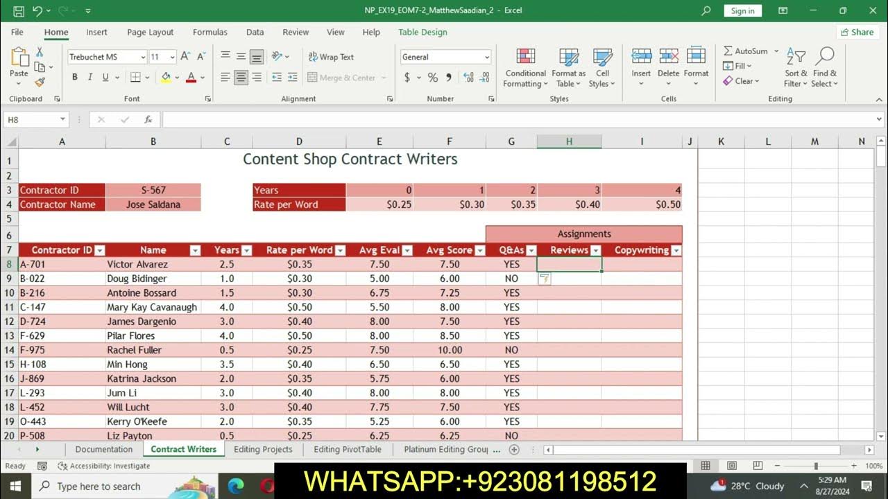 Excel 2019 Module 7 End of Module Project 2 | NP_EX19_EOM7-2 | 2019 ...