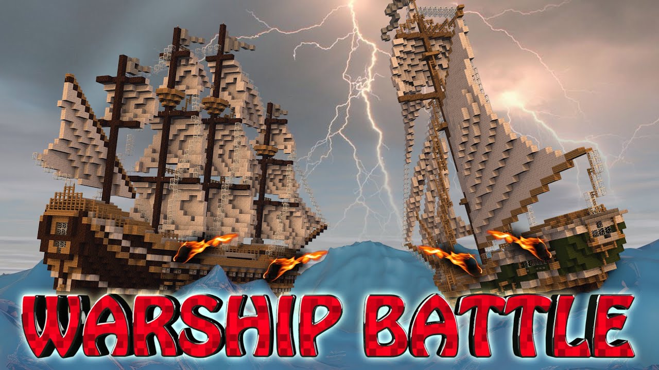 Minecraft | WARSHIP BATTLE CHALLENGE - Kraken vs Cannons! (Minecraft ...