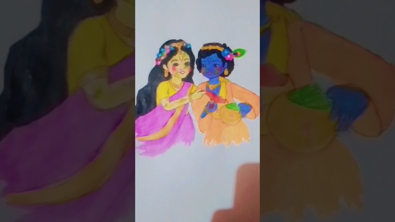 beautiful radha krishna drawing #beautiful drawing #cute radha krishna ...