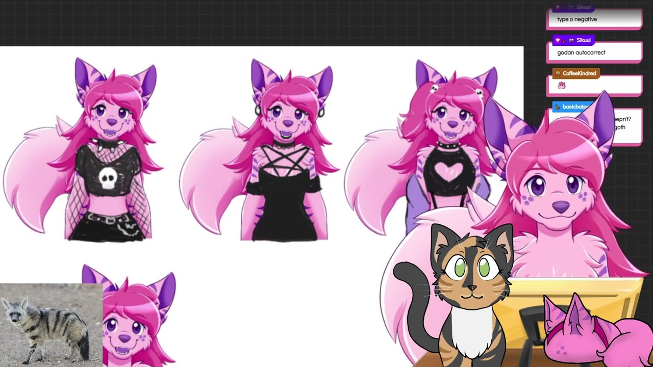 Designing your big fluffy goth girlfriend~ - YouTube