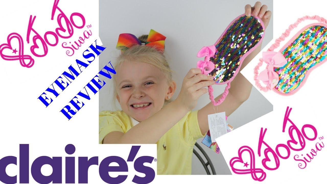 Jojo Siwa Sleeping Eyemask Review From Claire's - YouTube