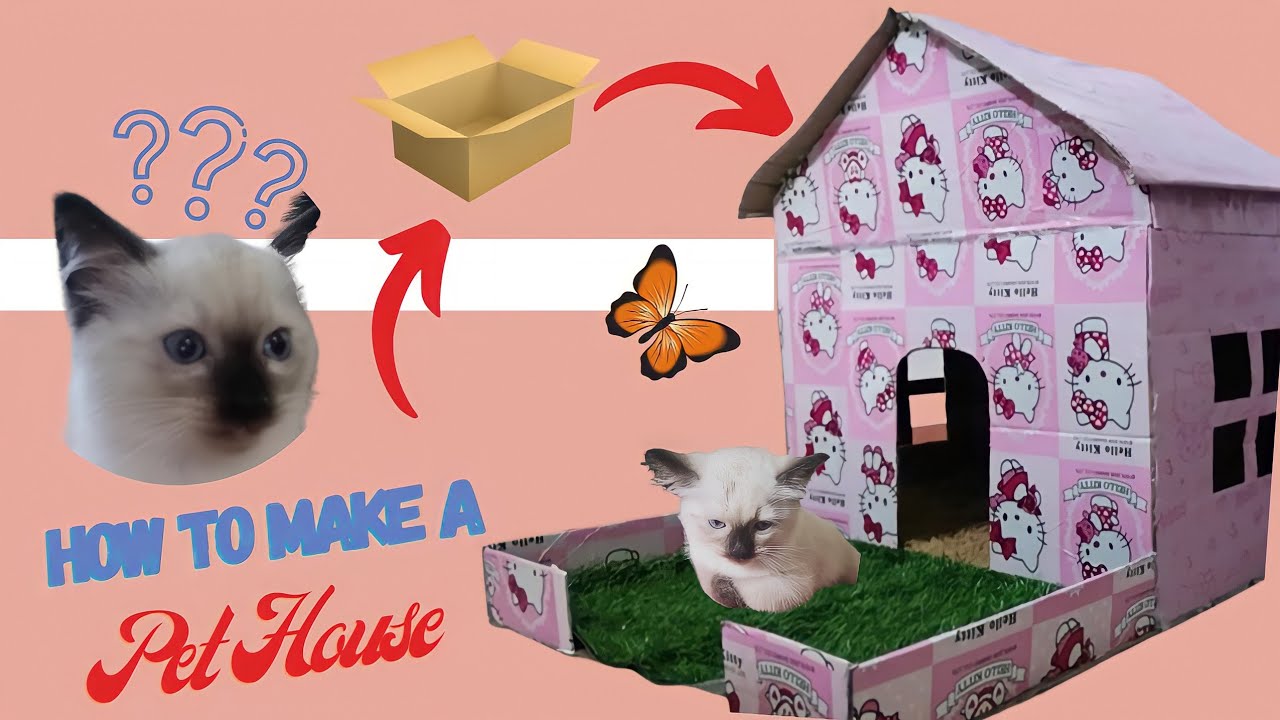 Hello Kitty Pet House | Cat House | DIY | Tutorial - YouTube