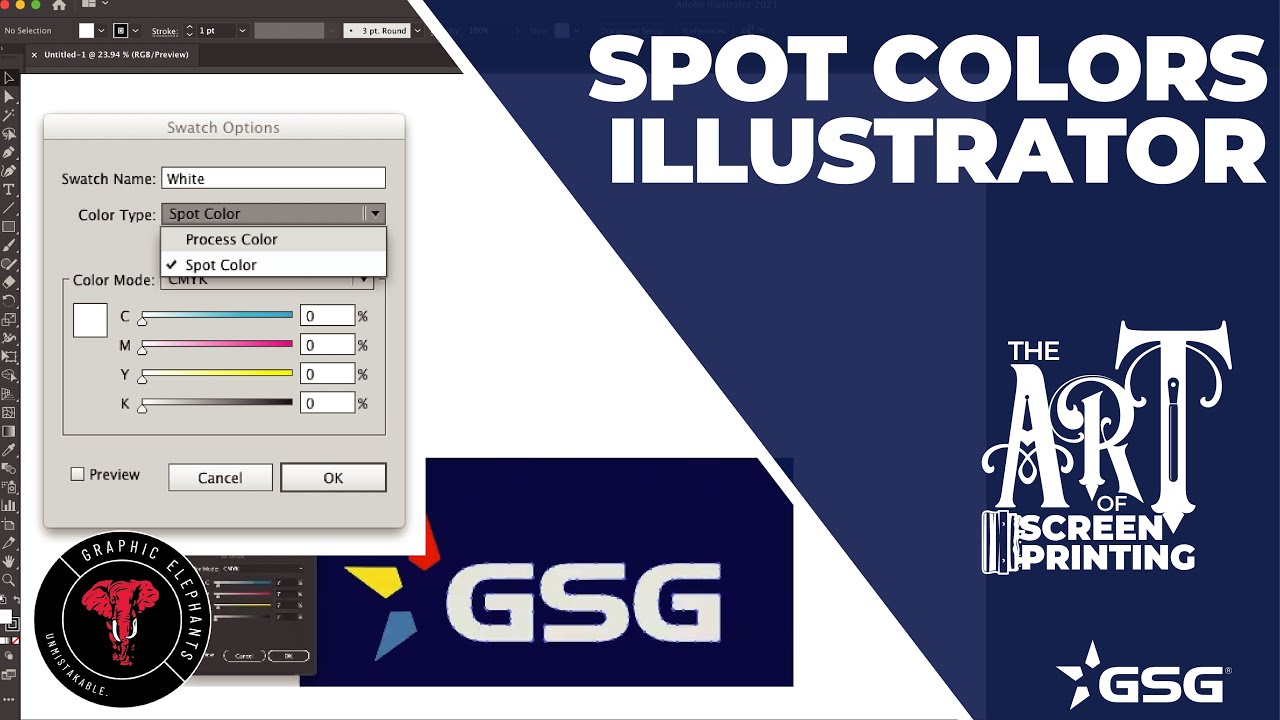 How to Create Spot Colors in Illustrator Tutorial | The Art of Screen ...