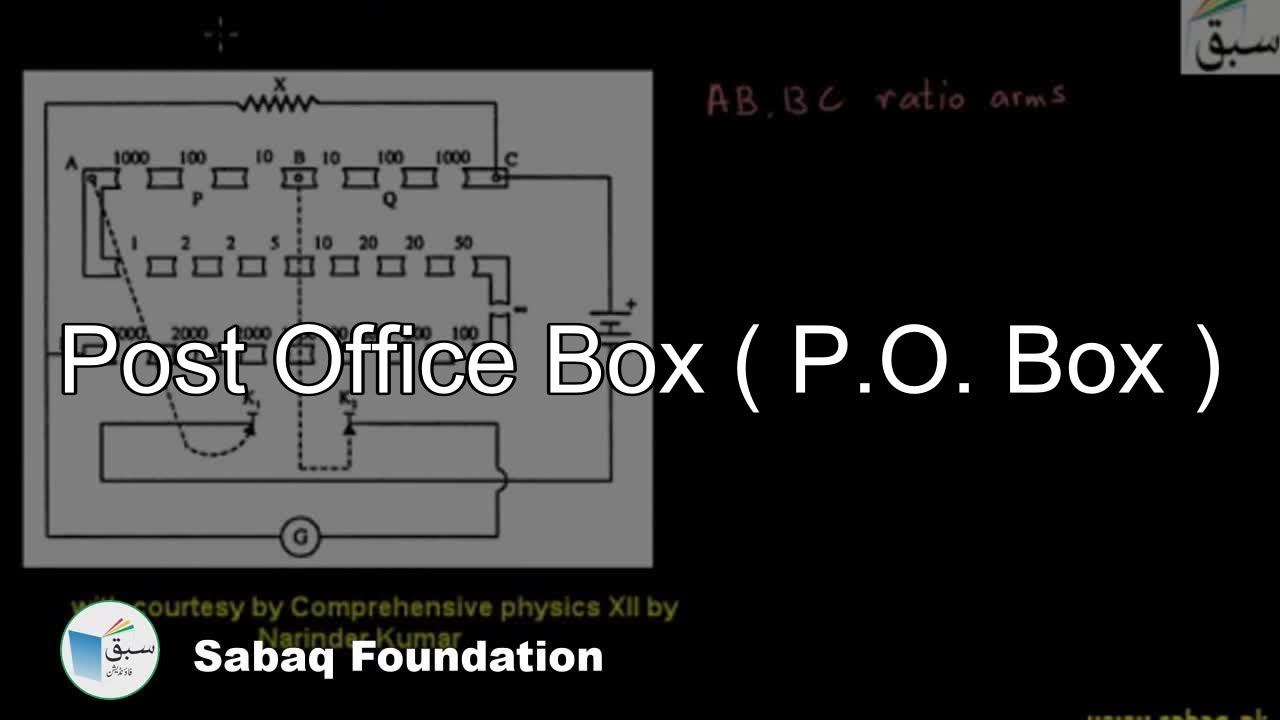 Post Office Box ( P.O. Box ), Physics Lecture | Sabaq.pk - YouTube