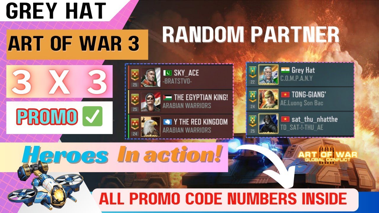 Art of War 3: Global Conflict | 3x3 Battle & Tokens Promo Code Giveaway ...