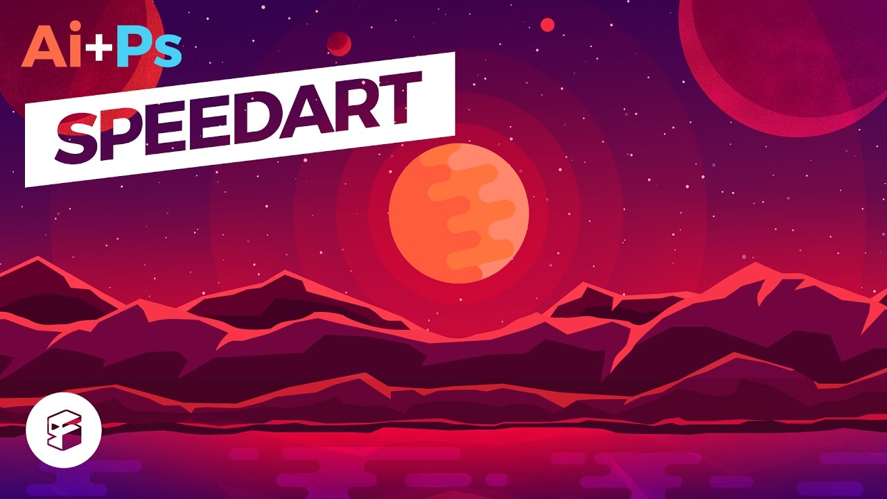 Fantasy Planet - Flat Design Illustration // Illustrator+Photoshop ...