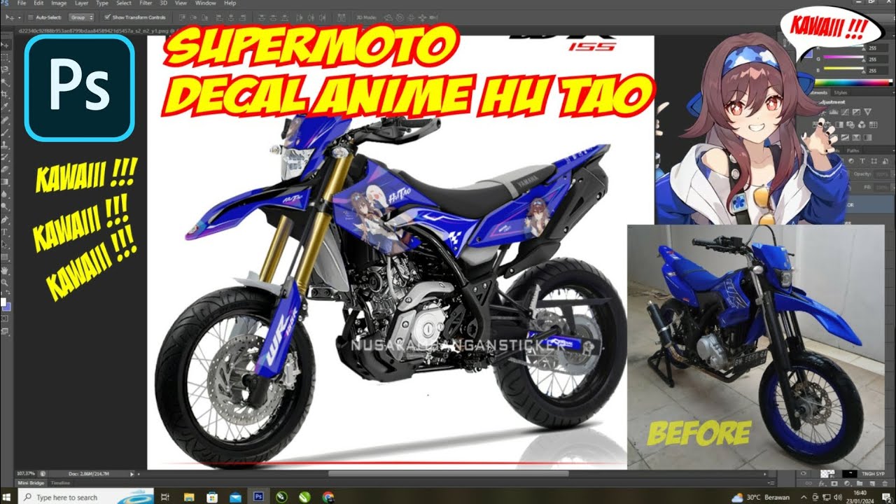 CARA EDITING DECAL WR 155 DI PHOTOSHOP ANIME - YouTube