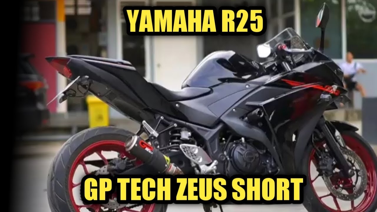 KNALPOT GP TECH ZEUS SHORT + SLIP ON KIT || YAMAHA R25 || MANTAP ~ Jeri ...