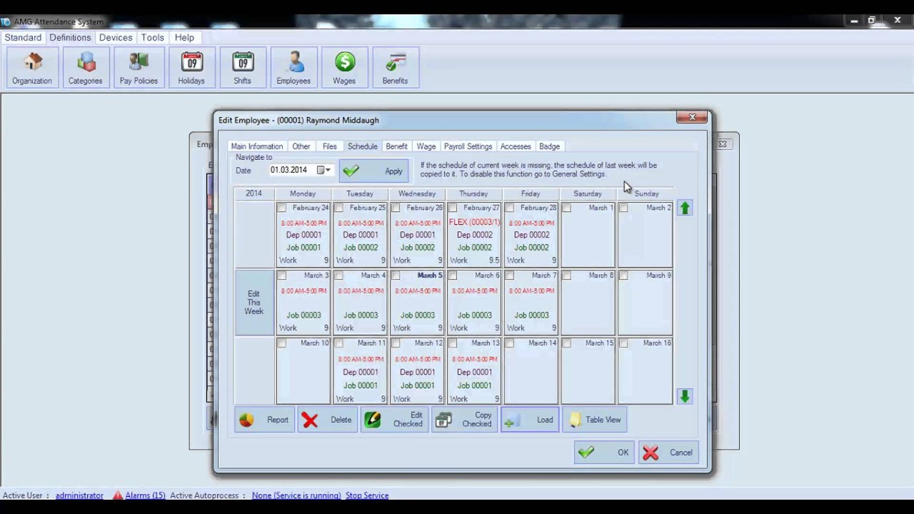 AMG Time And Attendance system video tutorial: Schedule Assignment ...