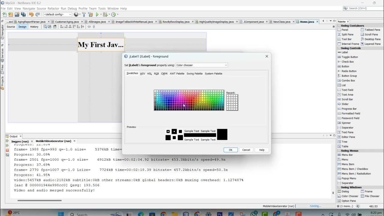 Create Your First GUI App in Java Using NetBeans IDE | Java Swing ...