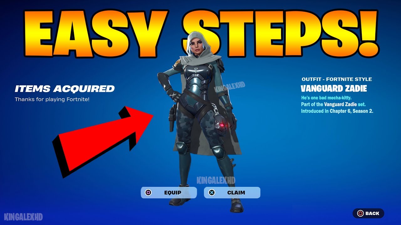 *EASY STEPS* How To Get Vanguard Zadie Skin FREE In Fortnite! (Unlocked ...