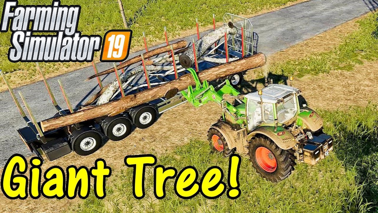 Let's Play Farming Simulator 19 #29: Giant Tree! - YouTube
