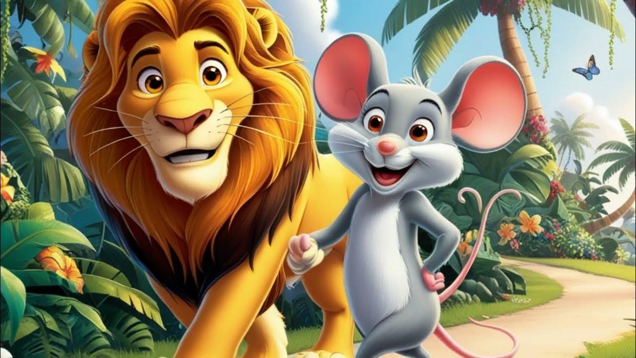 Le Lion et la Souris 🦁🐭 | Chanson pour enfants en français | Histoire ...