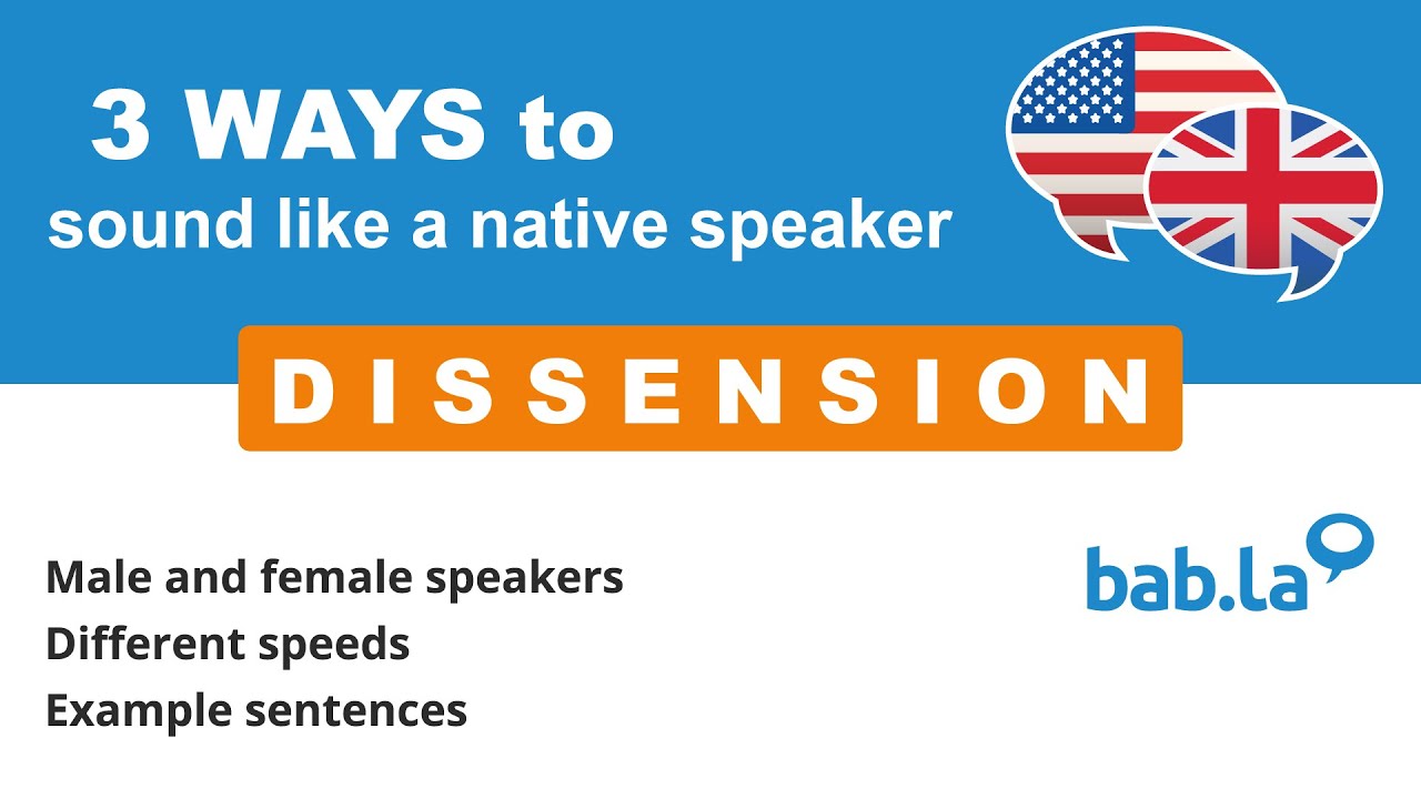 DISSENSION pronunciation | Improve your language with bab.la - YouTube