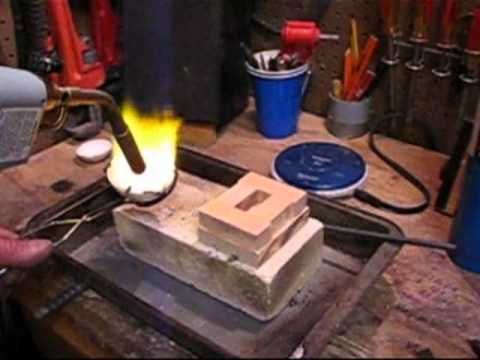 DIY 115 - Melting Sterling Silver into a maple wood mold to make an ...