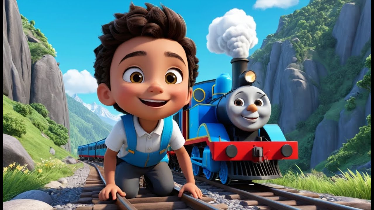 The Train on the Track Goes Choo Choo | Exciting Train Nursery Rhyme ...