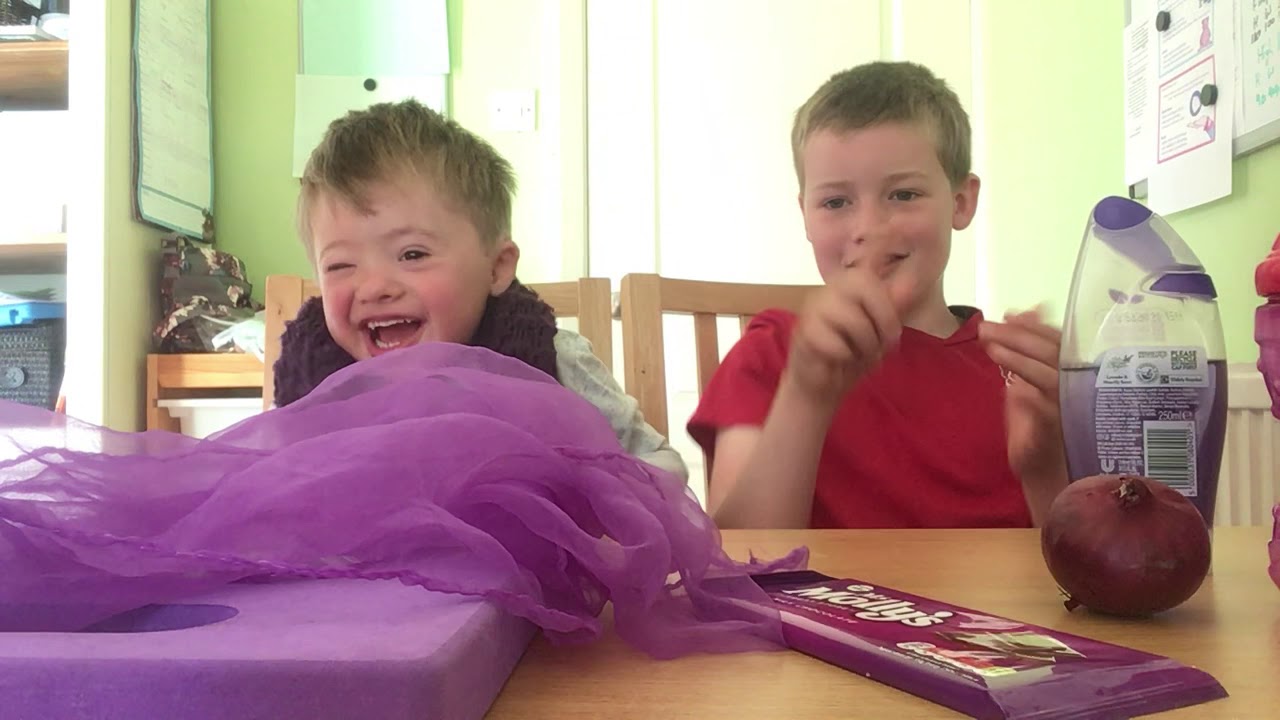 Makaton sign for purple. - YouTube