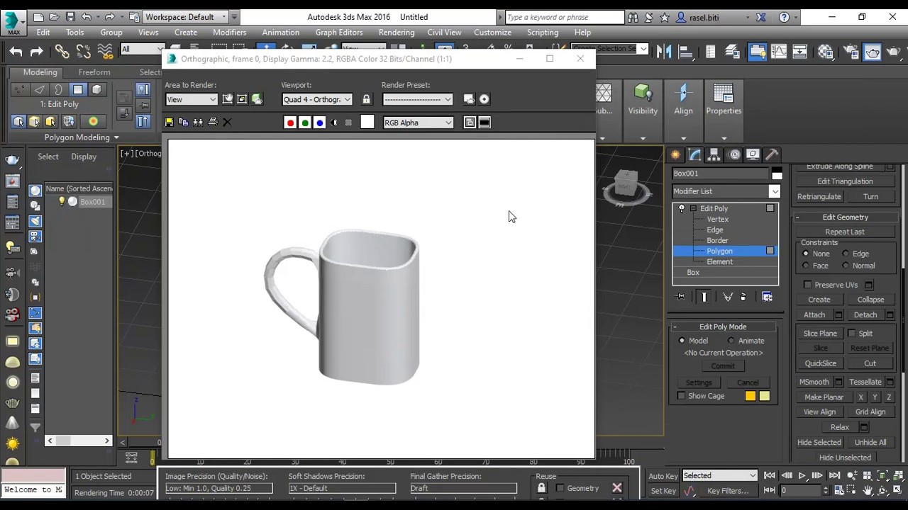 Mastering Editable Poly | Making Mug from a box Using Editable poly | 3ds Max - YouTube