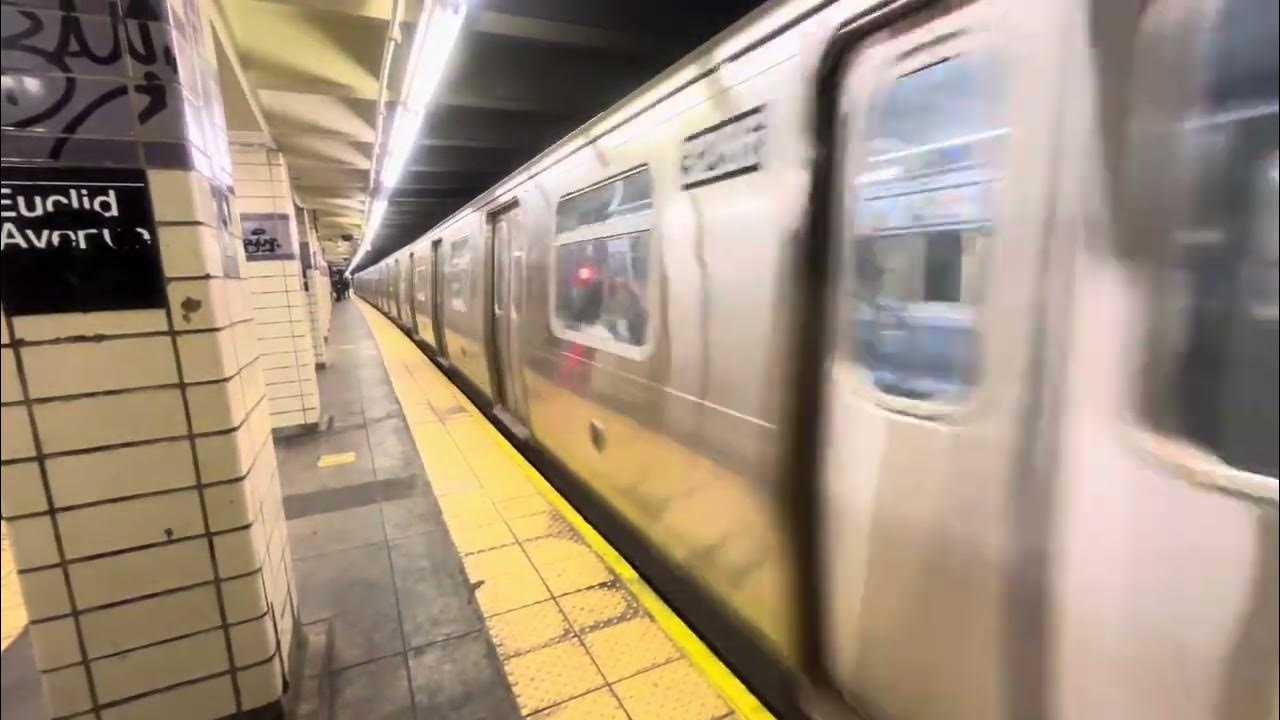 R179 A train departs Euclid Avenue - YouTube