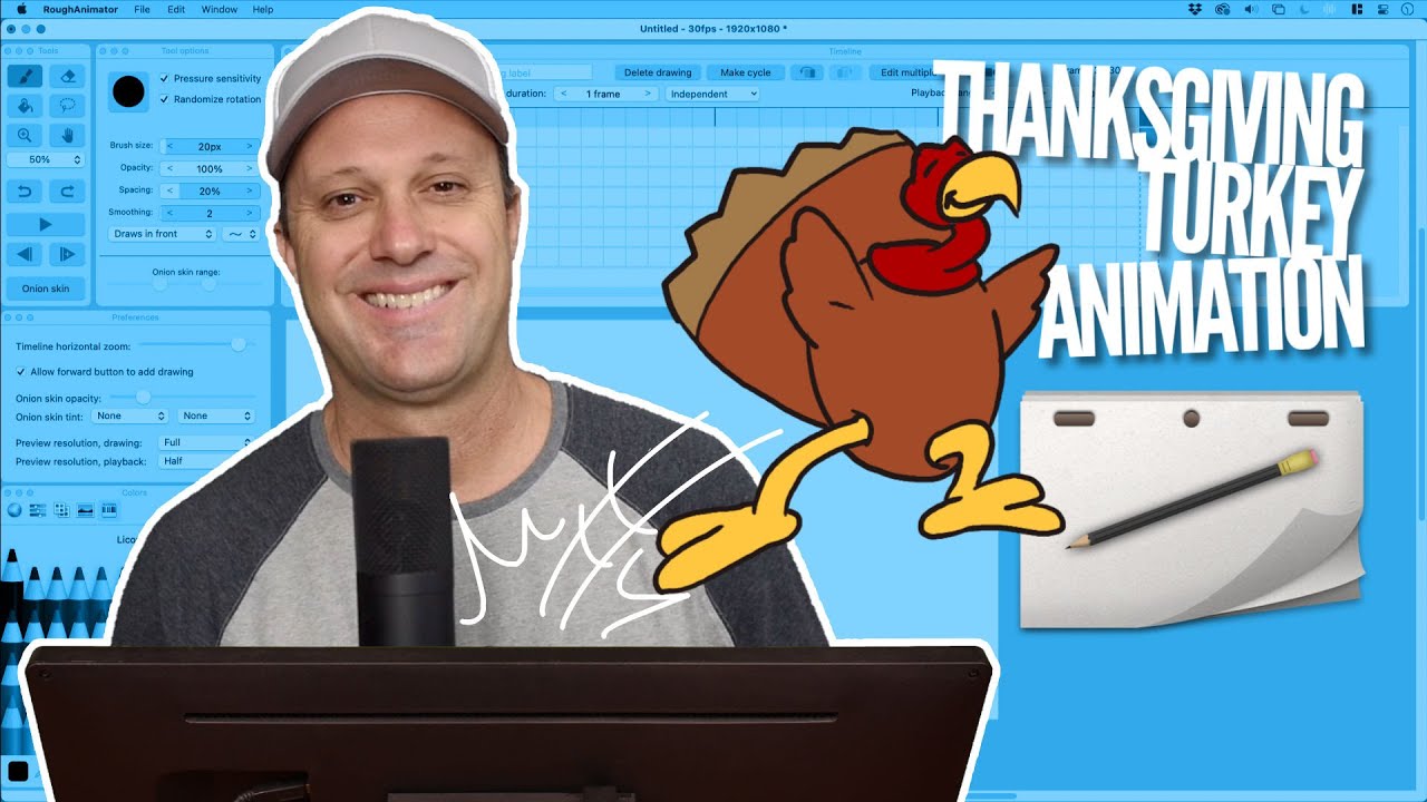 Thanksgiving Jumping Turkey Animation - YouTube