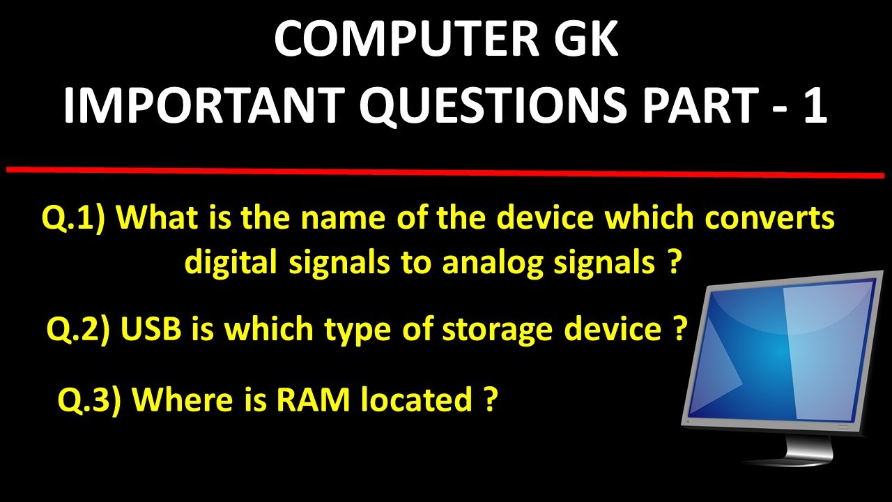 Computer GK part - 1 | computer GK for competitive exams | Computer GK ...