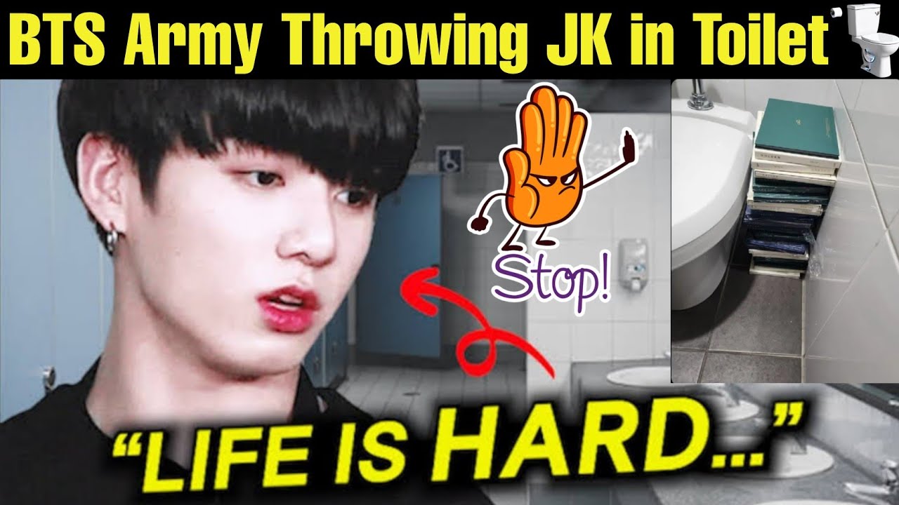 BTS Fans Throwing Jungkook in Toilet 🚽 BTS JK Albums Thrown in Toilet 🪠 ...