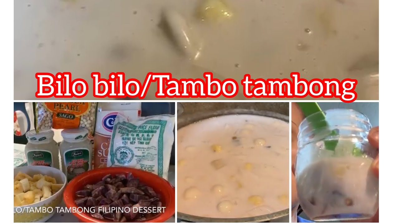 HOW TO MAKE EASY GINATAANG BILO BILO OR TAMBO TAMBONG - YouTube