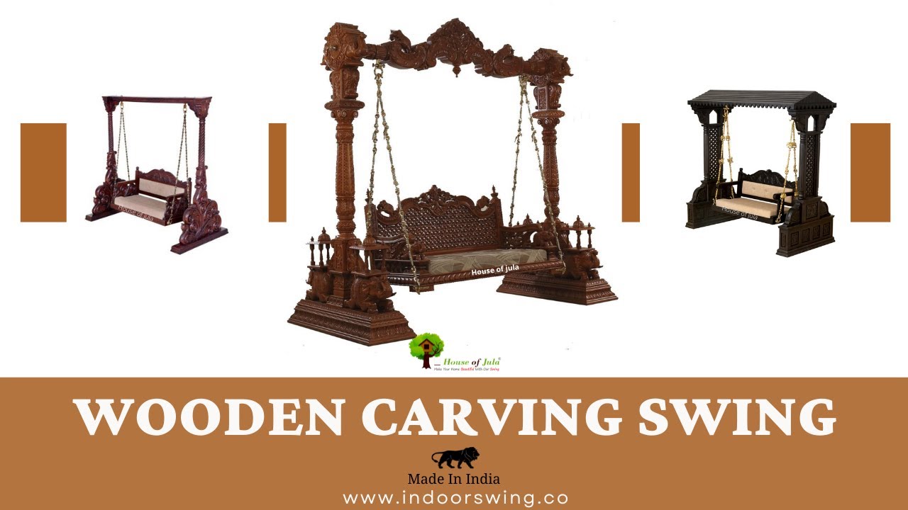 Traditional Wooden Carving Swings For All India | Teak Wood Jhula ...