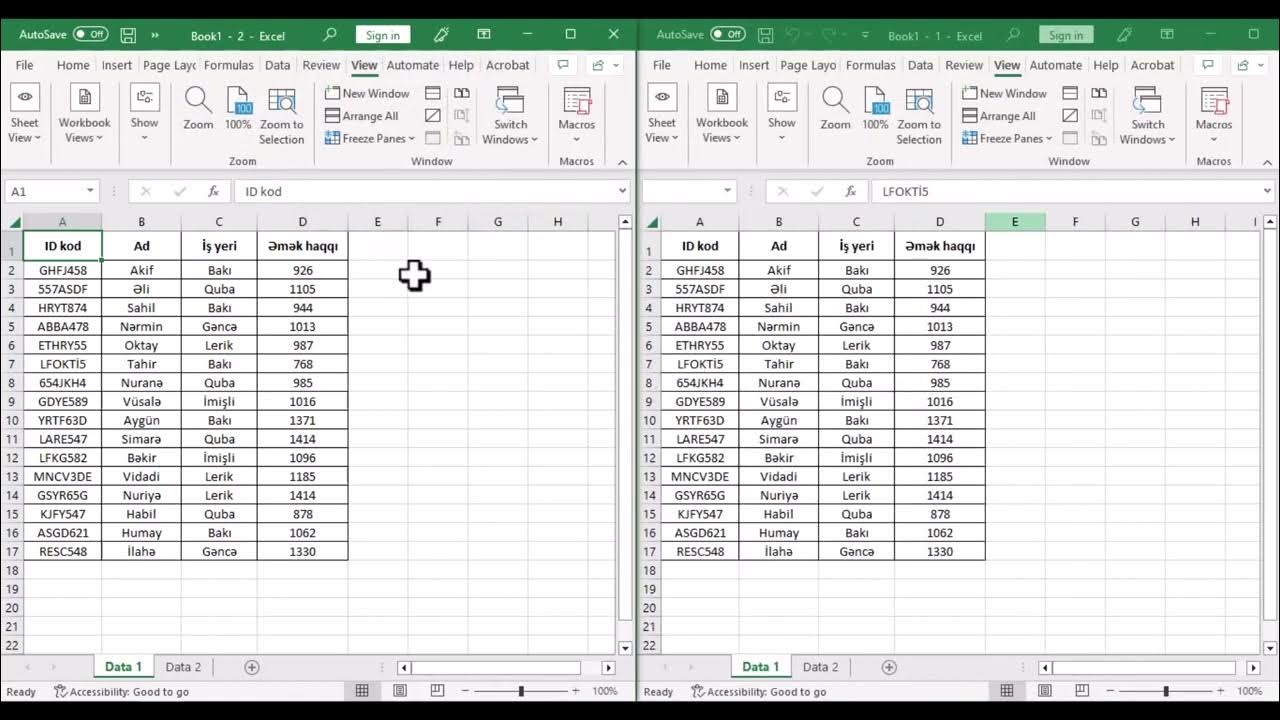 İki səhifə arasındakı fərqi tapmaq - How to compare two excel sheets ...