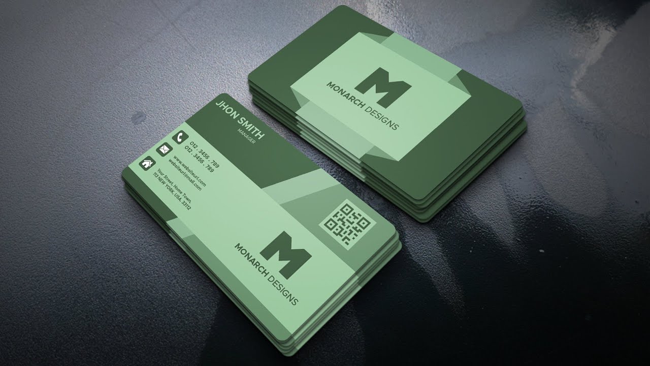 Photoshop Tutorial - Creative Business Card Design - YouTube
