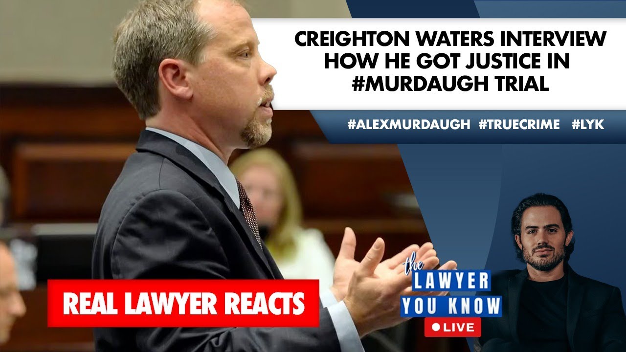 LIVE! Real Lawyer Reacts: Creighton Waters Interview - How He Got ...