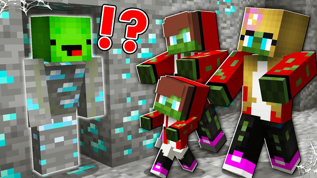 How Mikey Became Diamond and ESCAPE From JJ Zombie Family in Minecraft ? - (Maizen) - YouTube