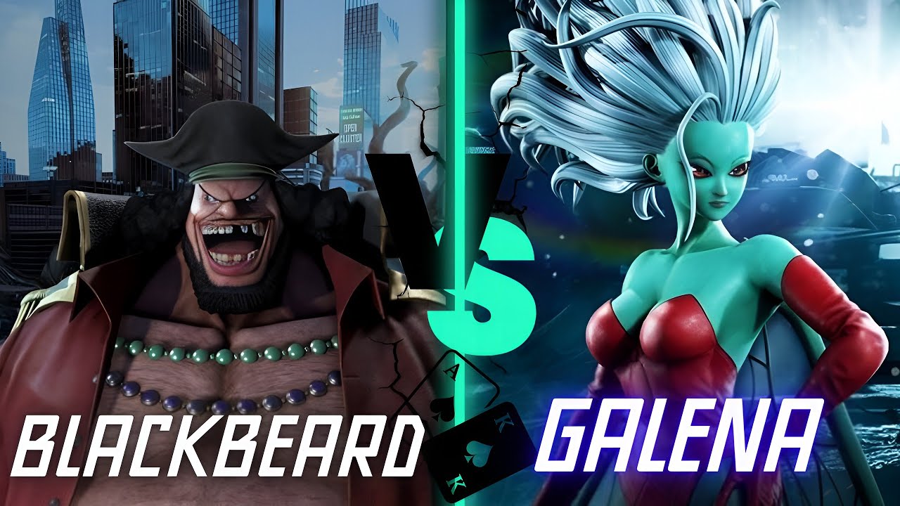 BLACKBEARD VS GALENA BATTLE OF LAGENDS JUMP FORCE GAMEPLAY ANIME X ...