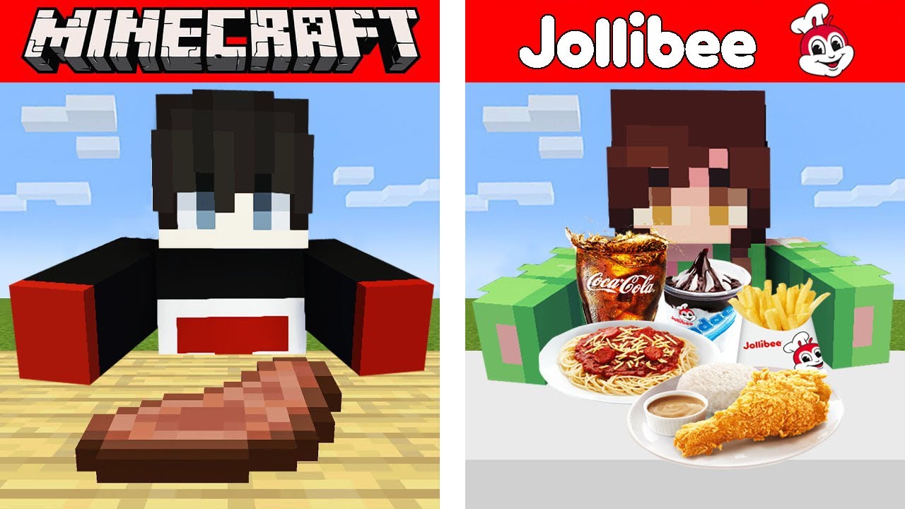 Eating Every Food In JOLLIBEE 😂 | Minecraft PE | OMOCITY ( Tagalog ...