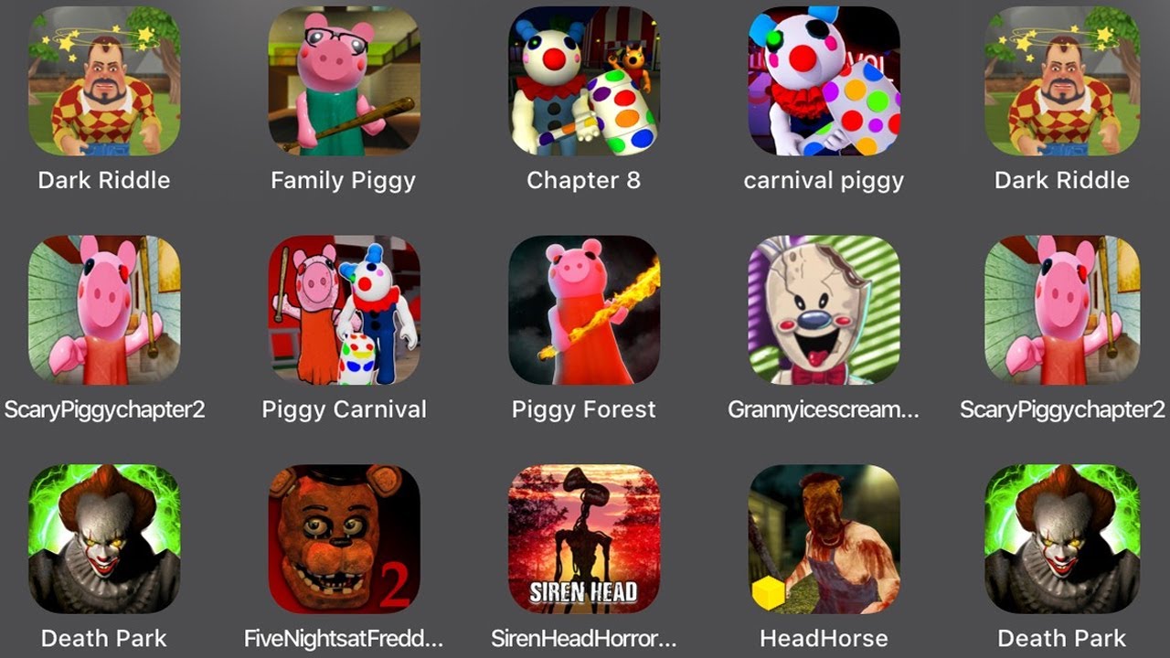 Dark Riddle,Family Piggy,Chapter 8,Carnival Piggy,Scary Piggy Chapter 2 ...