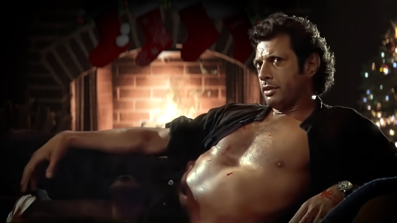 Sexy Jeff Goldblum Yule Log - YouTube