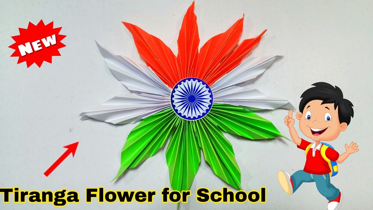 Tiranga Flower Decoration | Tiranga Flower crafts Making | Tiranga wala ...