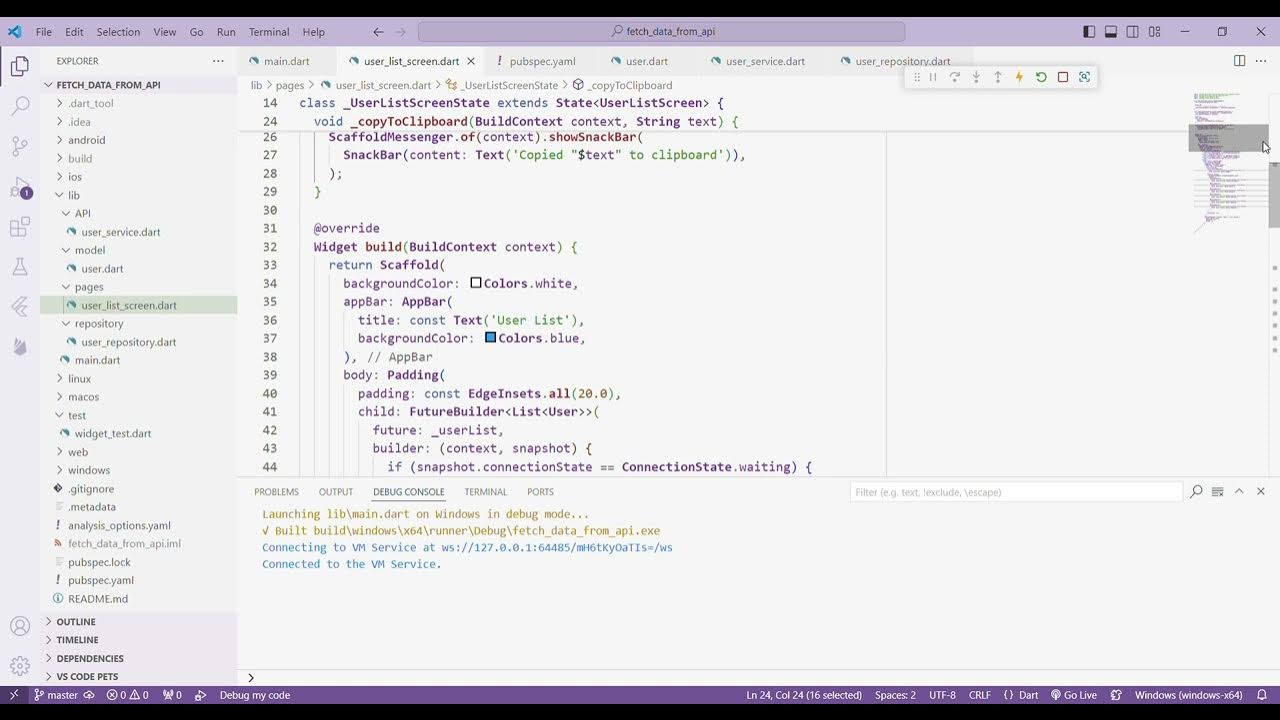fetch data from api code flutter app #flutter #course #code - YouTube