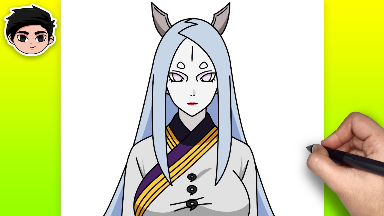 How To Draw KAGUYA OTSUTSUKI | Naruto - Easy Tutorial - YouTube