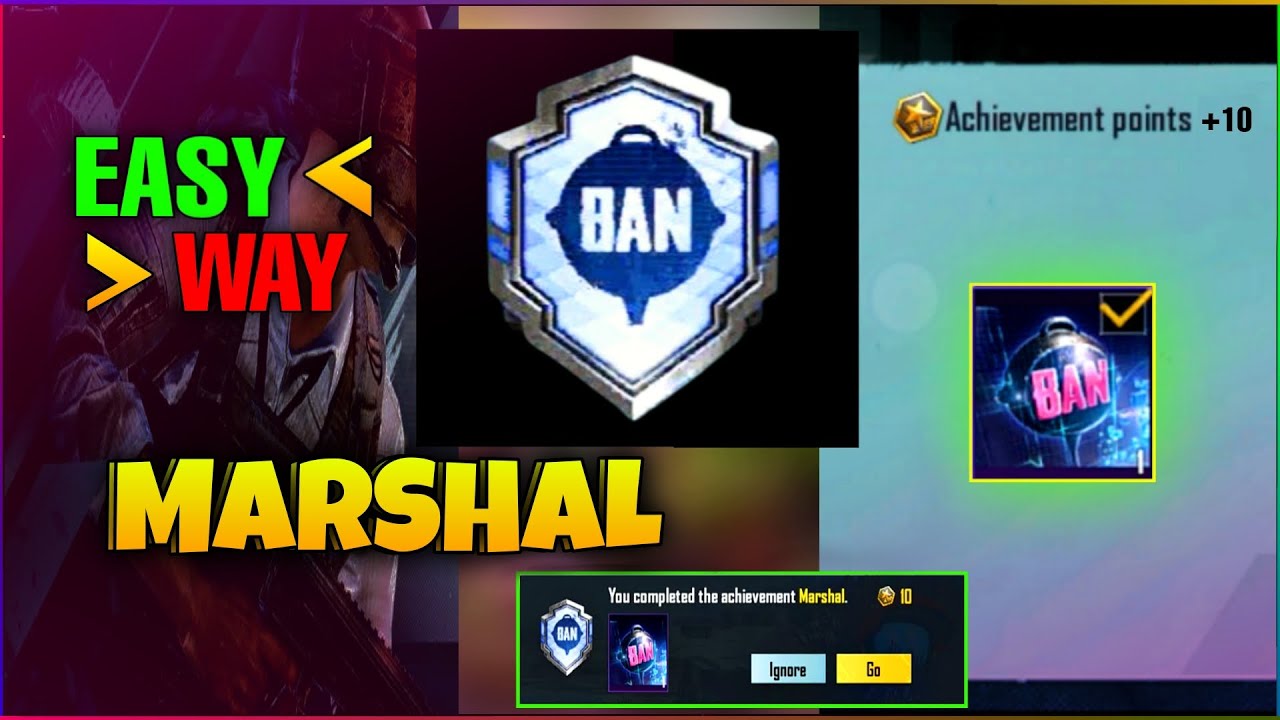 Easy Way To Complete Marshal Achievement || Get Free Ban Pan Avatar In ...
